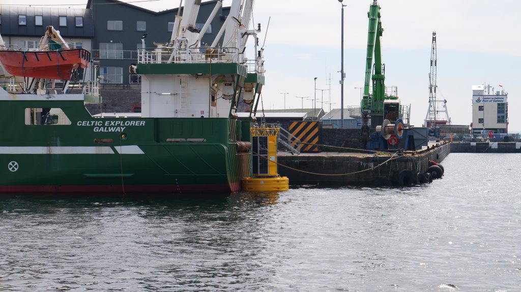 A JFC Marine Data buoy aboard the Celtic Explorer on its journey out to ...